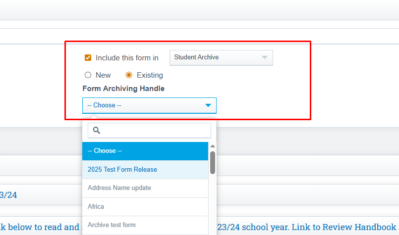 Archiving Forms & Surveys